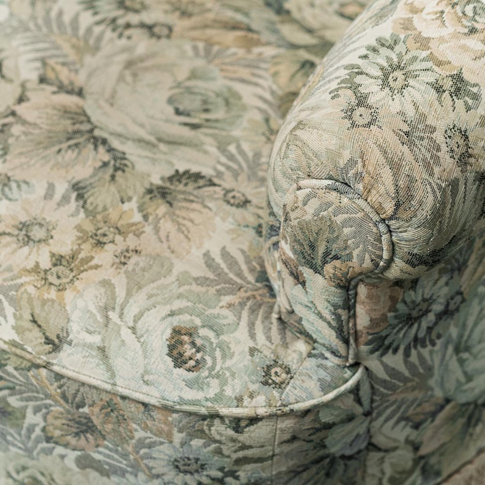 Vintage Two-Seater Sofa with Floral Pattern, 1950s for sale at Pamono