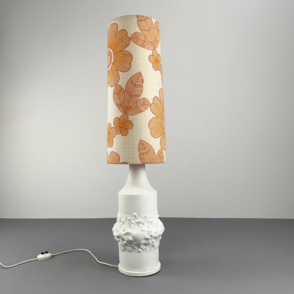 Floor Lamp with Illuminated Porcelain Base in Shell Decor from Kaiser ...