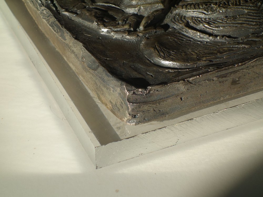 Italian Sculpture Bas-Relief Angel in Silver Metal Angel by Emilio ...