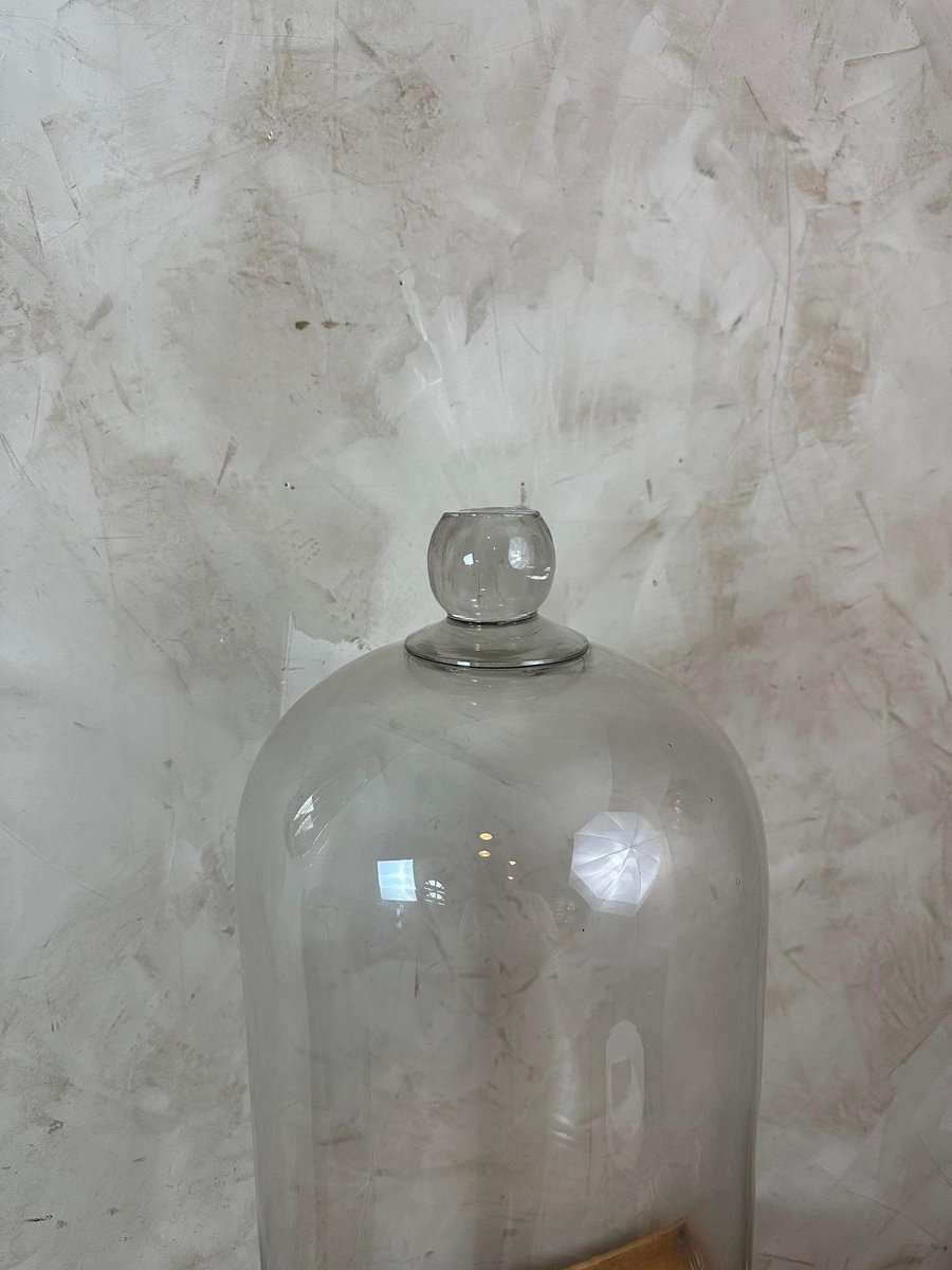 Large Bubbled Glass Bell, 1940s for sale at Pamono