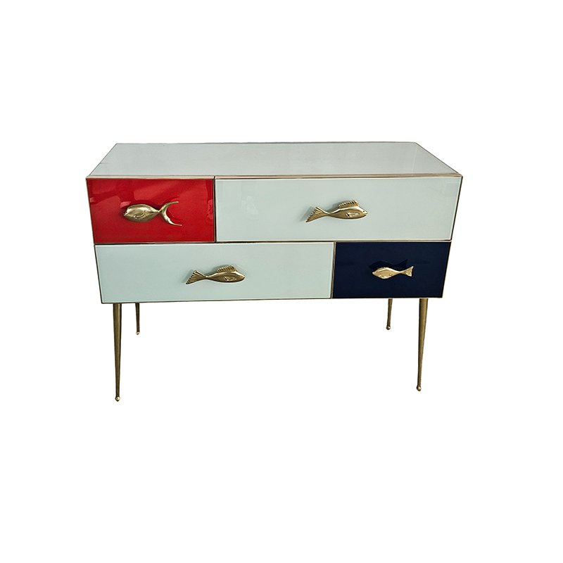 Console Table with Fish-Shaped Handles, 1980s for sale at Pamono