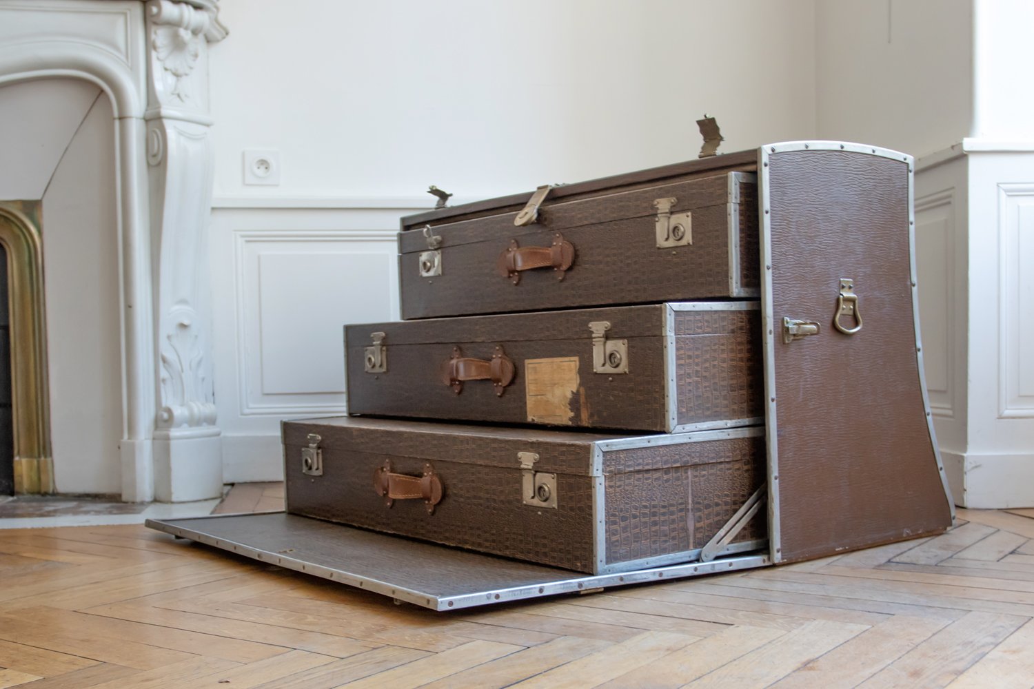 Car Trunk with Drawers, 1890s for sale at Pamono