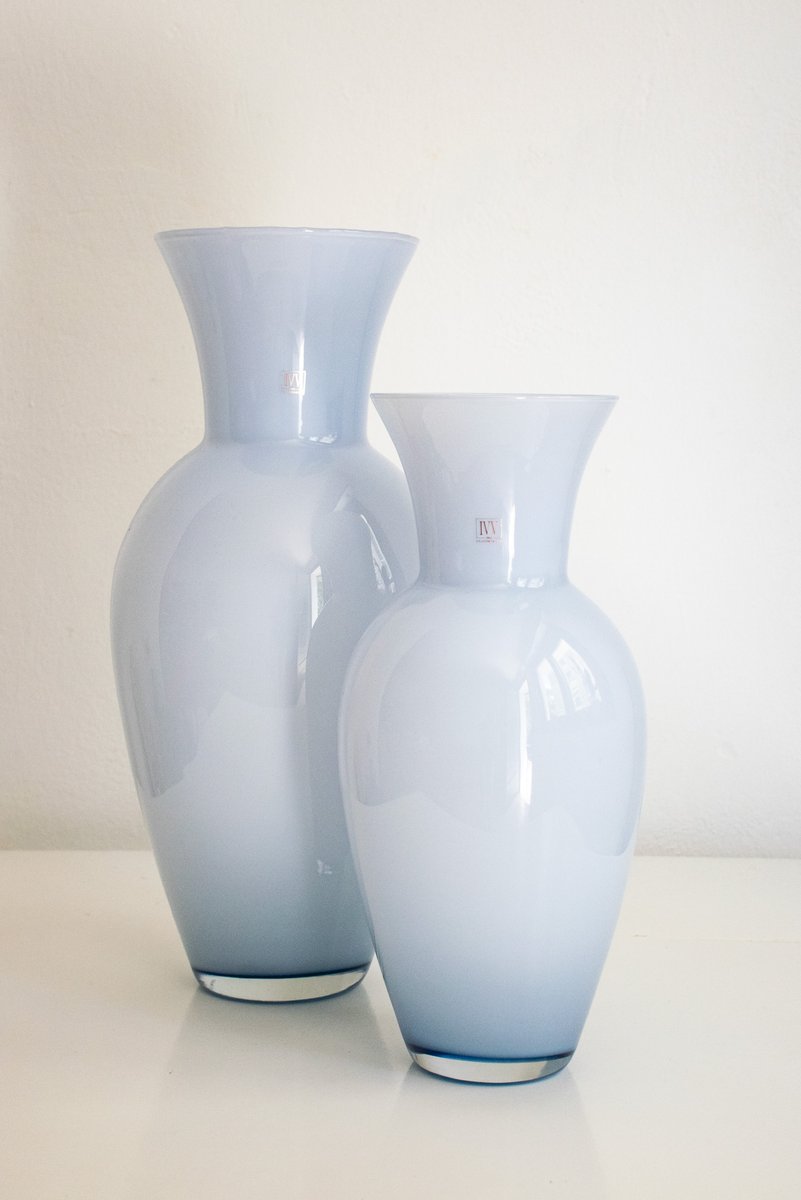 Italian Vases by Mariana Iskra for Ribes the Art of Glass, Set of 2 Ivv Florence Glass, Set of 2 ...