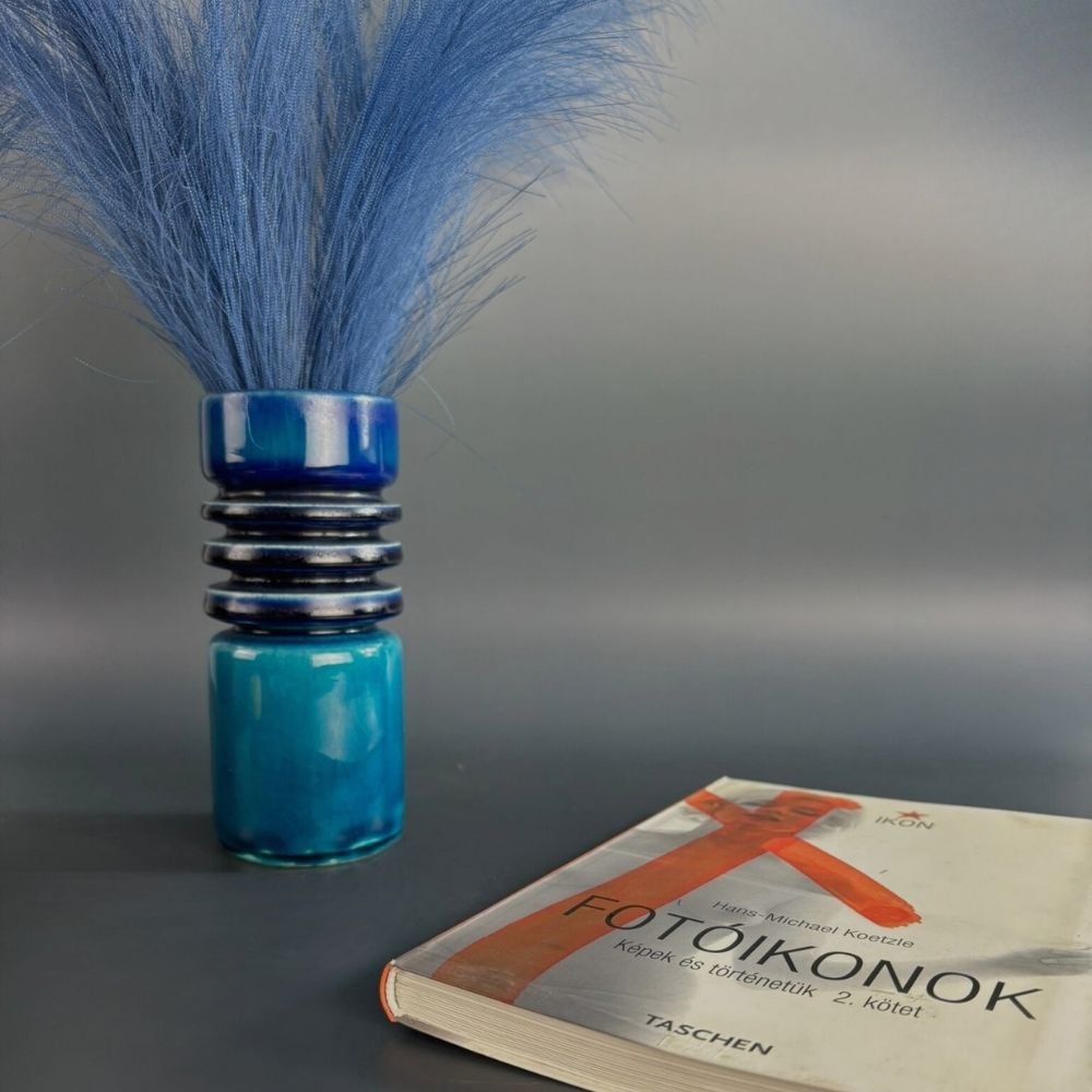 PAN 5108 Ceramic Vase in Turquoise and Cobalt Blue by W. Goebel KG ...