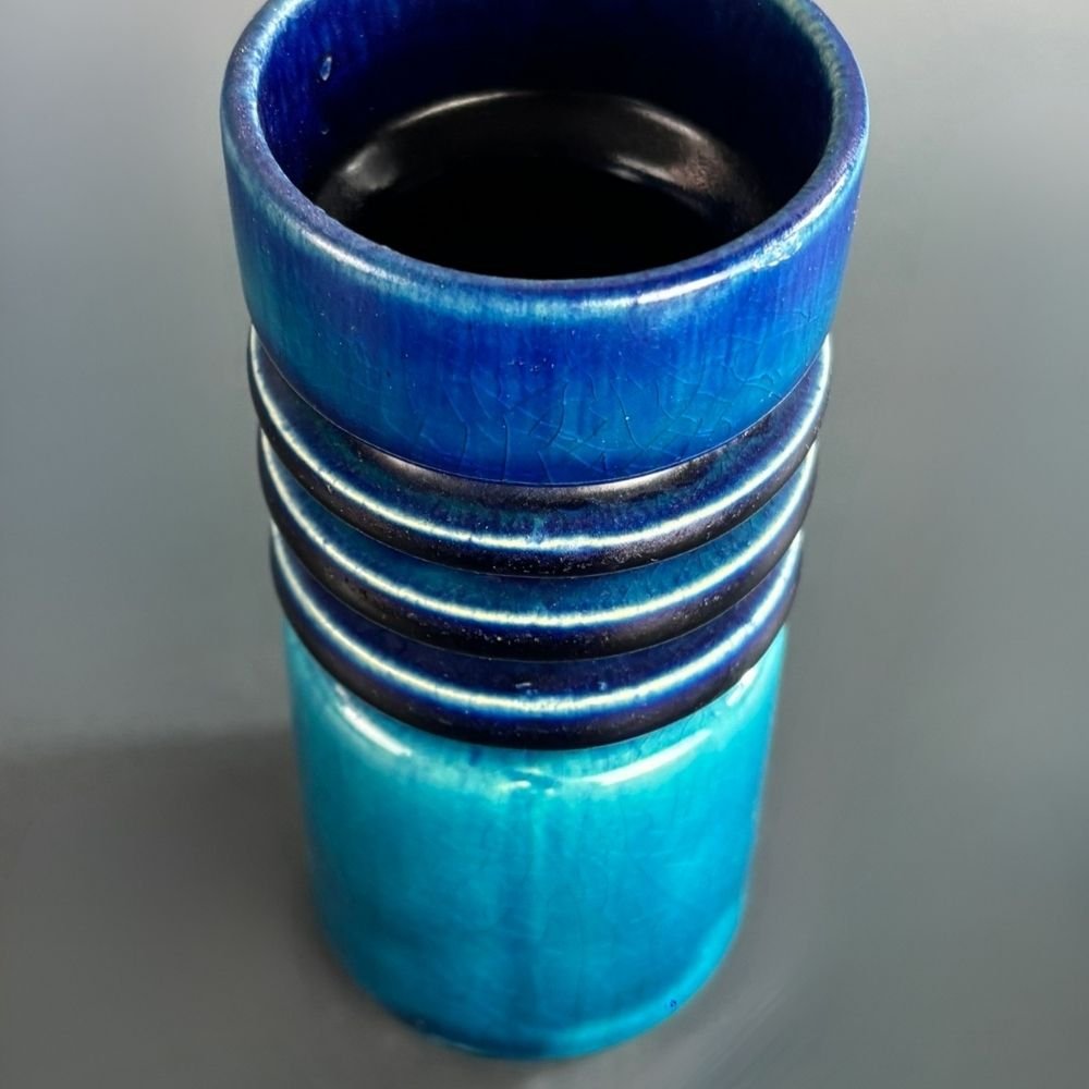 PAN 5108 Ceramic Vase in Turquoise and Cobalt Blue by W. Goebel KG ...