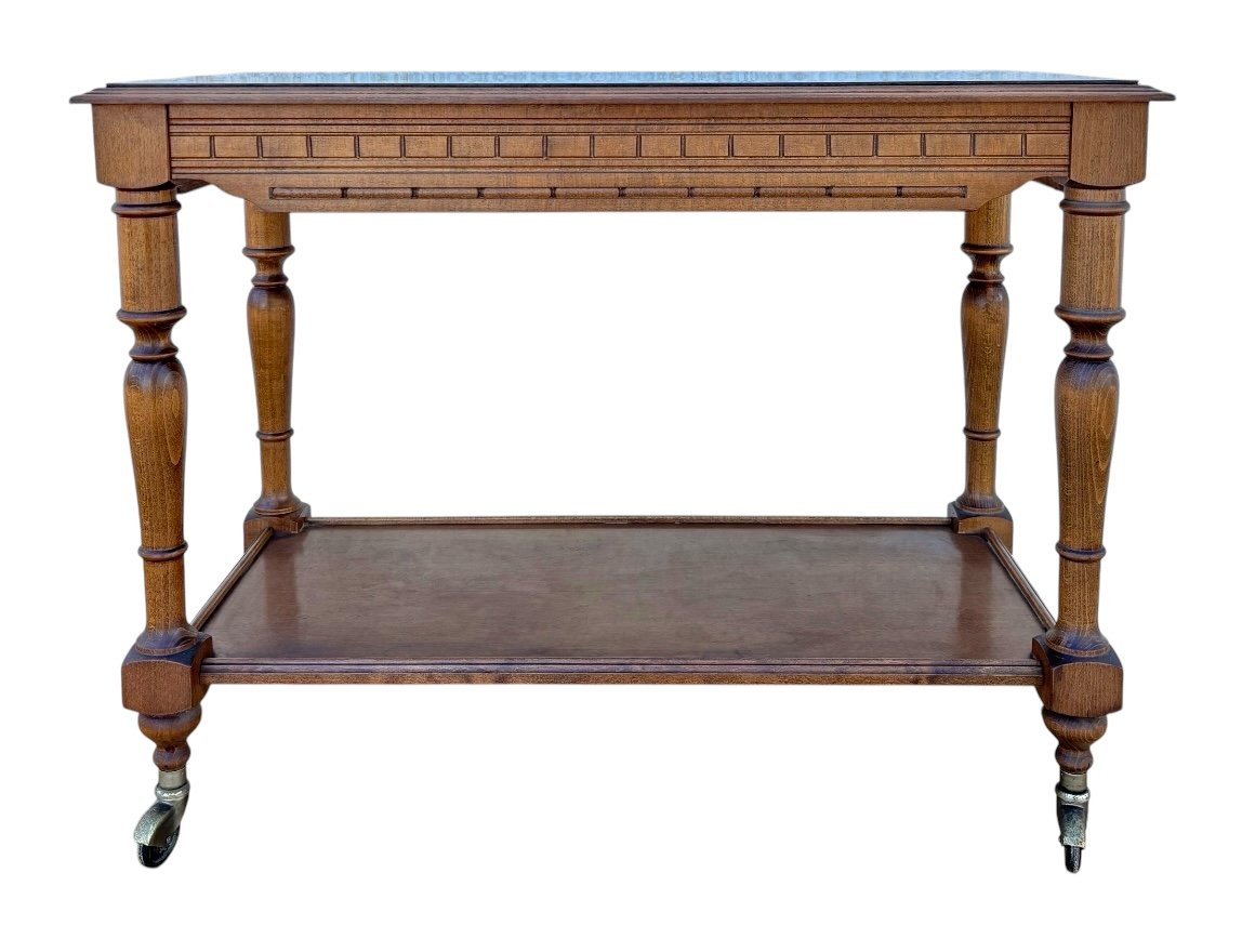 Vintage English Serving Cart with Wheels, 1920s for sale at Pamono