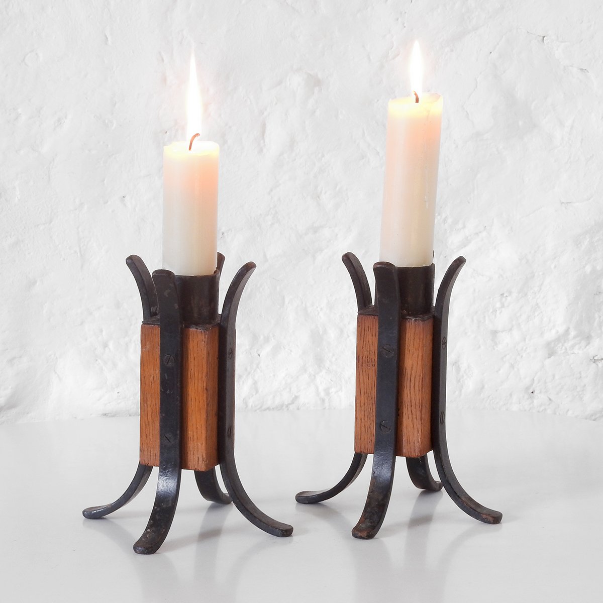 Mid-Century Modern Candlesticks, 1960s, Set of 2 for sale at Pamono