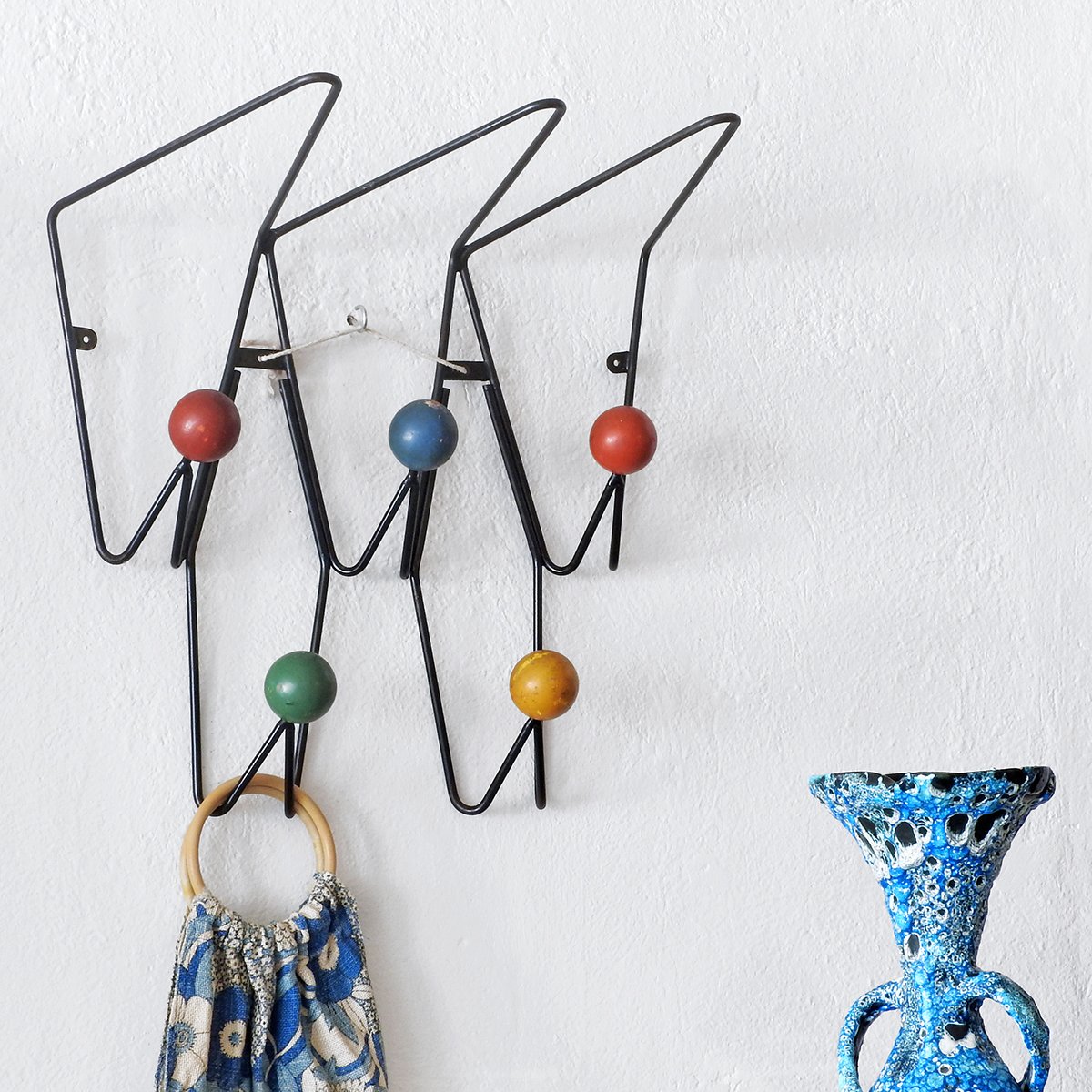 Mid-Century Modern Wall Coat Rack by Roger Feraud for Dupré-Hauser ...