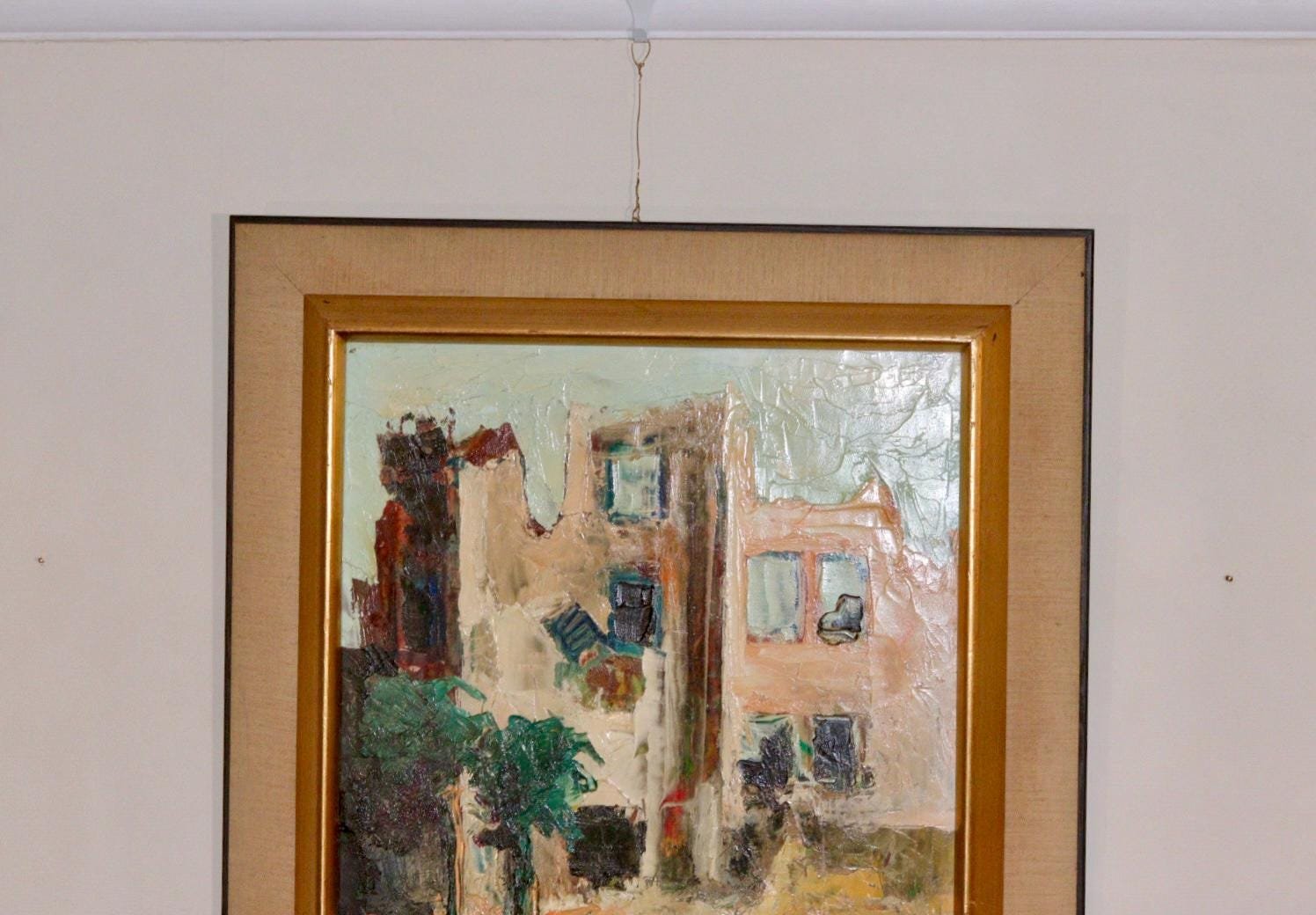 Michel Jankowitz, Ruins, 1960s, Oil on Panel, Framed for sale at Pamono