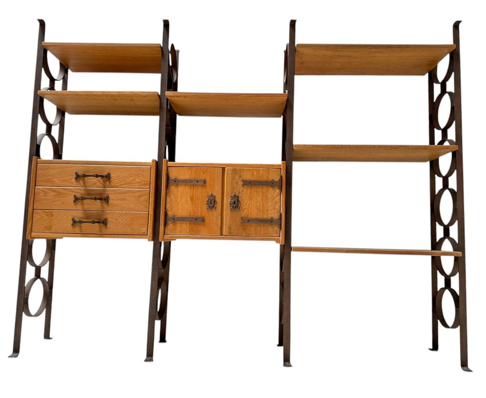 Brutalist Modern Freestanding Modular Wall Unit, 1980s, Set of 11 for ...