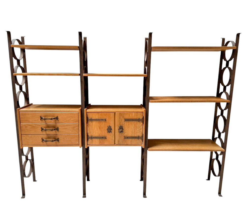 Brutalist Modern Freestanding Modular Wall Unit, 1980s, Set of 11 for ...