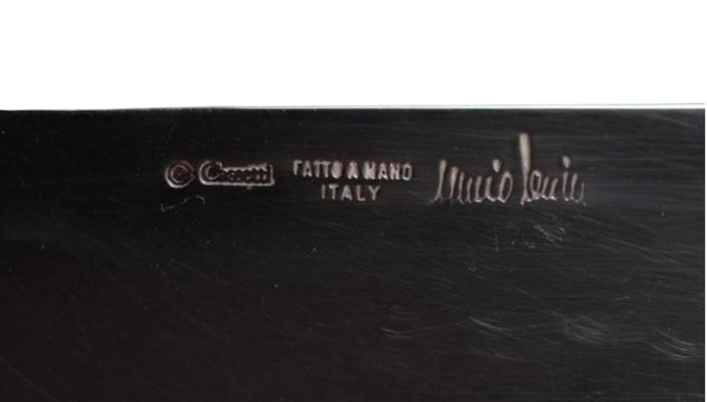 Italienische Silbervase von Ennio Pasini für Fratelli Drawetti, 1970er ...