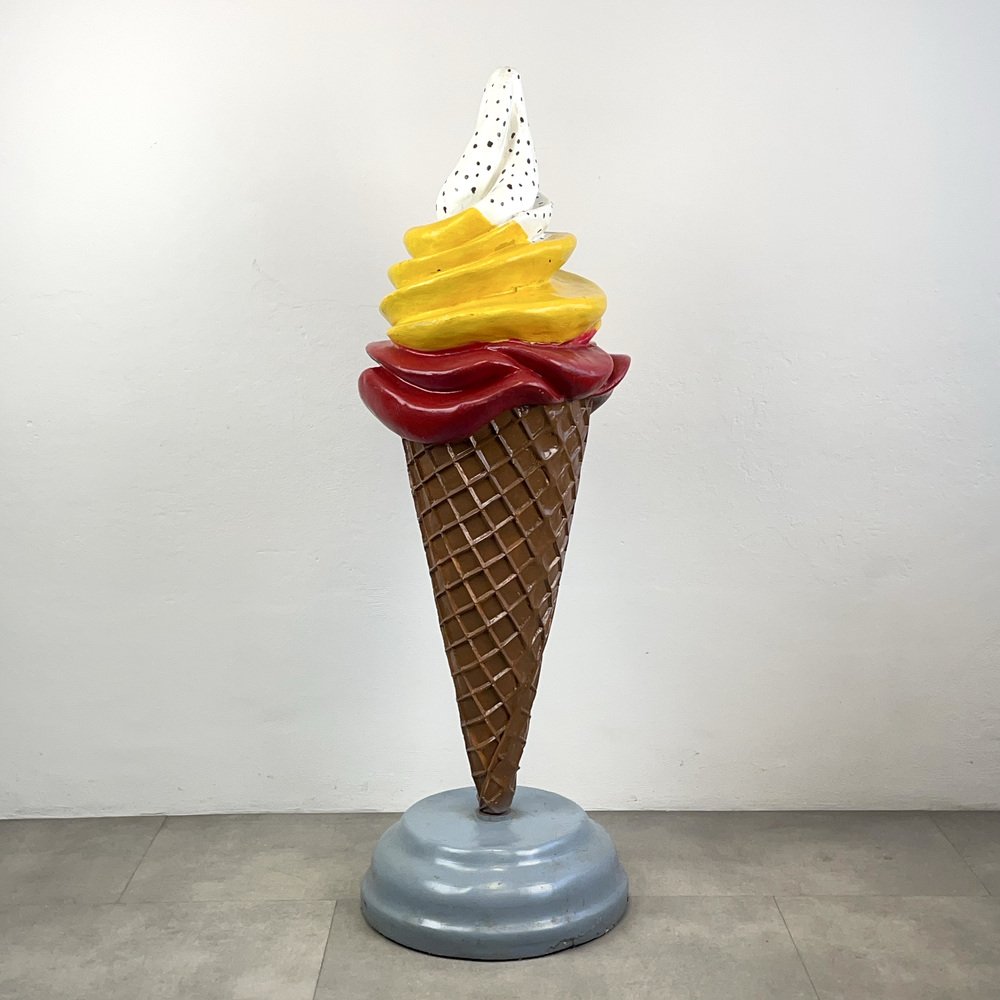 Vintage Advertising Ice Cream Cone in Fiberglass, 1970s for sale at Pamono