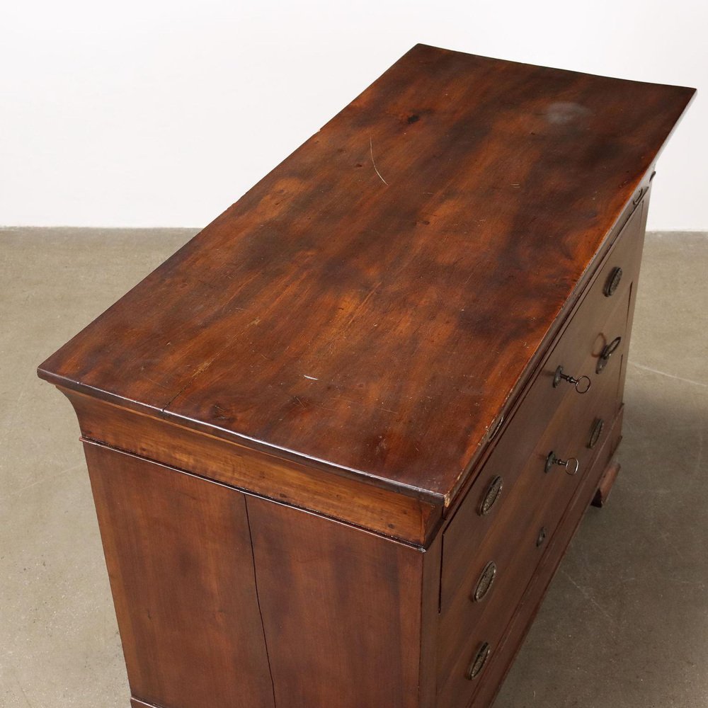 Antique Charles X Chest of 4 Drawers in Walnut, France, 19th Century ...