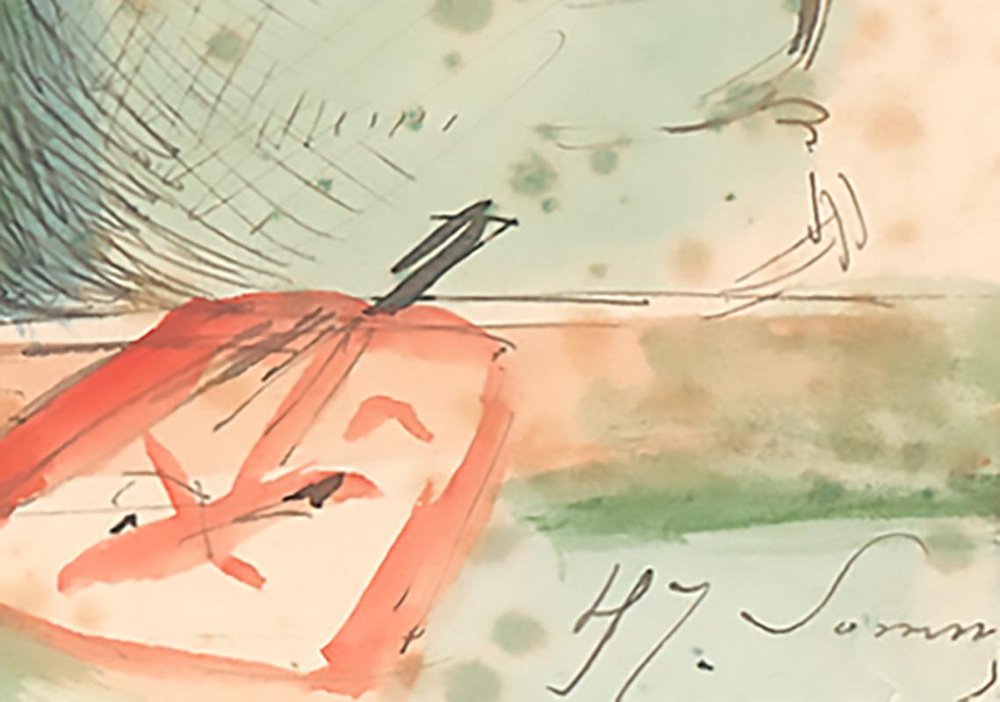 Henry Somm, Domestication, 1890s, Drawing for sale at Pamono