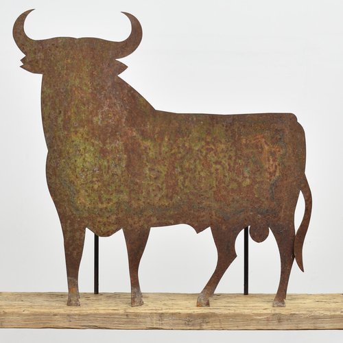 French Metal Bull Butcher's Sign, 1950s for sale at Pamono
