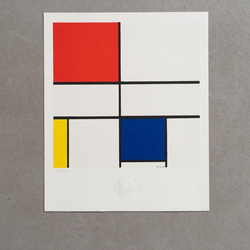 Piet Mondrian, Composition C n°III in Red, Blue, and Yellow ...