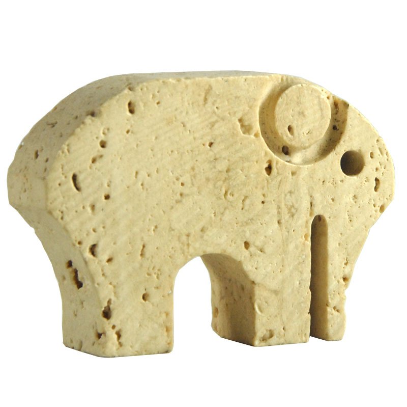 Small Italian Travertine Elephant in the style of Fratelli Manelli ...