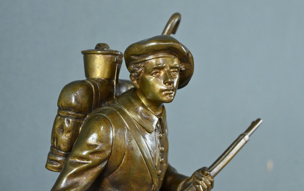 The Alpine Hunter in Bronze by E. Carlier, Late 19th Century for sale ...