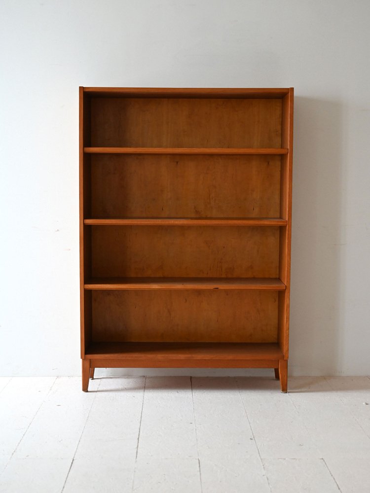 Vintage Scandinavian Oak Bookcase, 1950s for sale at Pamono