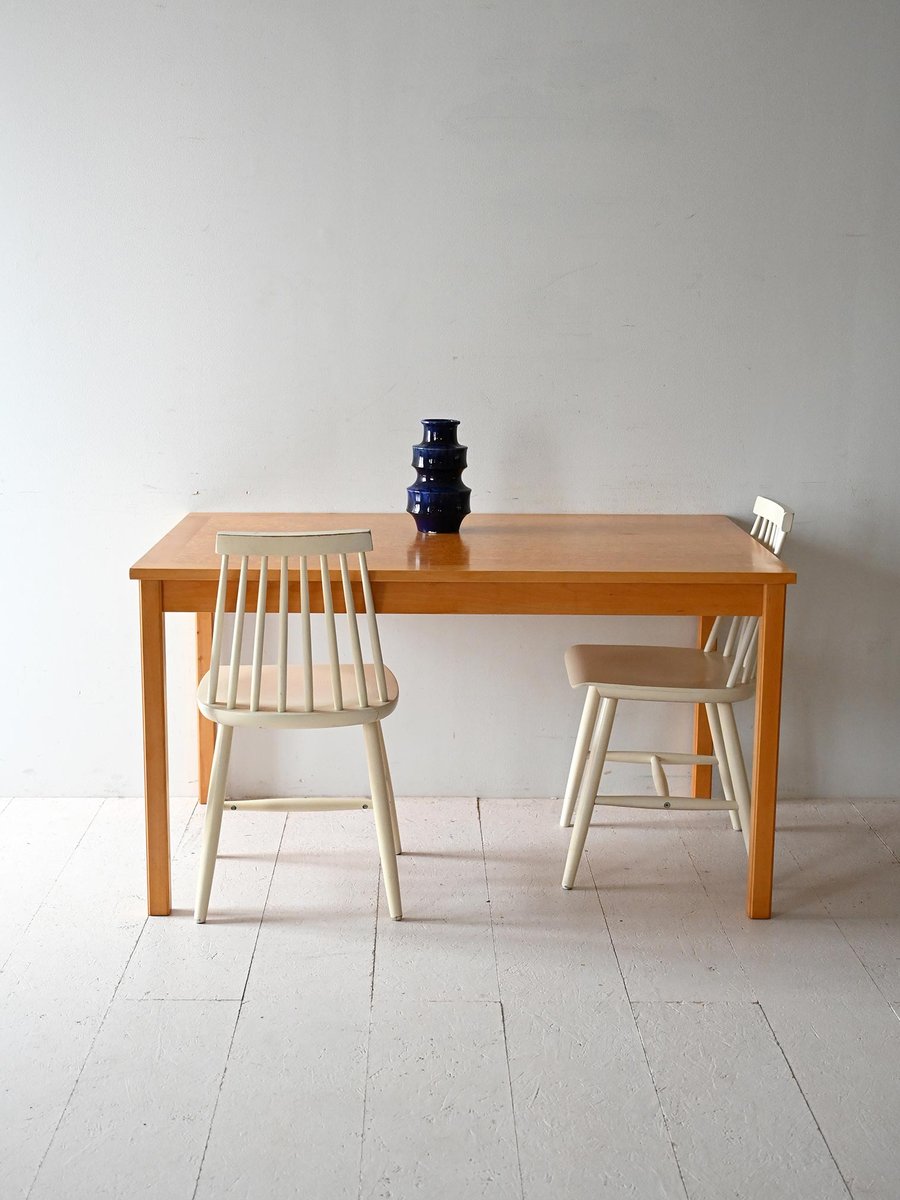 Scandinavian Birch Table from Skaraborgs, 1980s for sale at Pamono