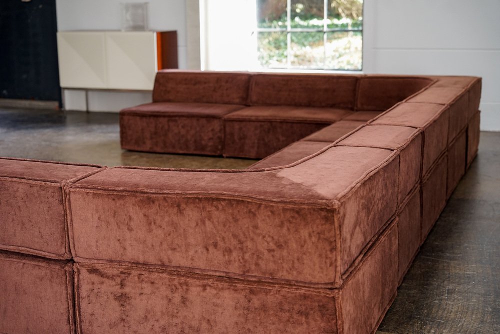 Large Mid-Century Trio Sofa from Cor Team Form AG, 1973, Set of 8 for sale at Pamono