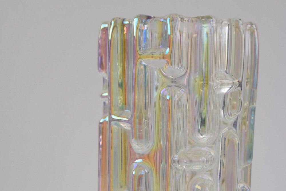 Vintage Glass Vase from Frantisek Vizner, 1960s for sale at Pamono