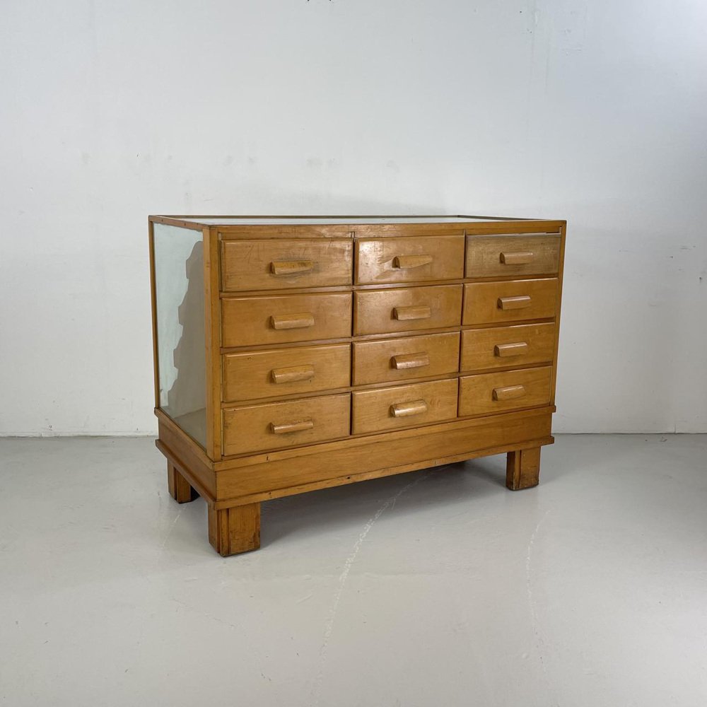 Vintage Oak Shop Counter, 1940s for sale at Pamono