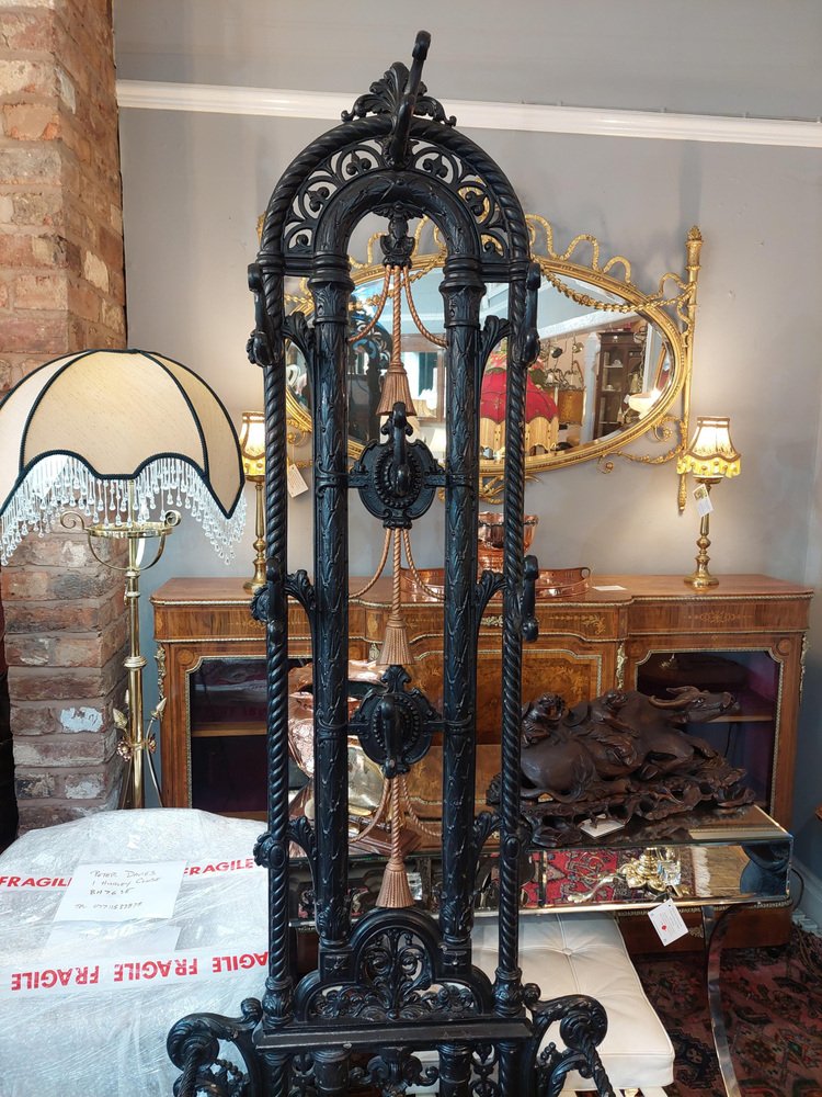 Antique Cast Iron Hall Stand from Falkirk Foundry, 1800s for sale at Pamono