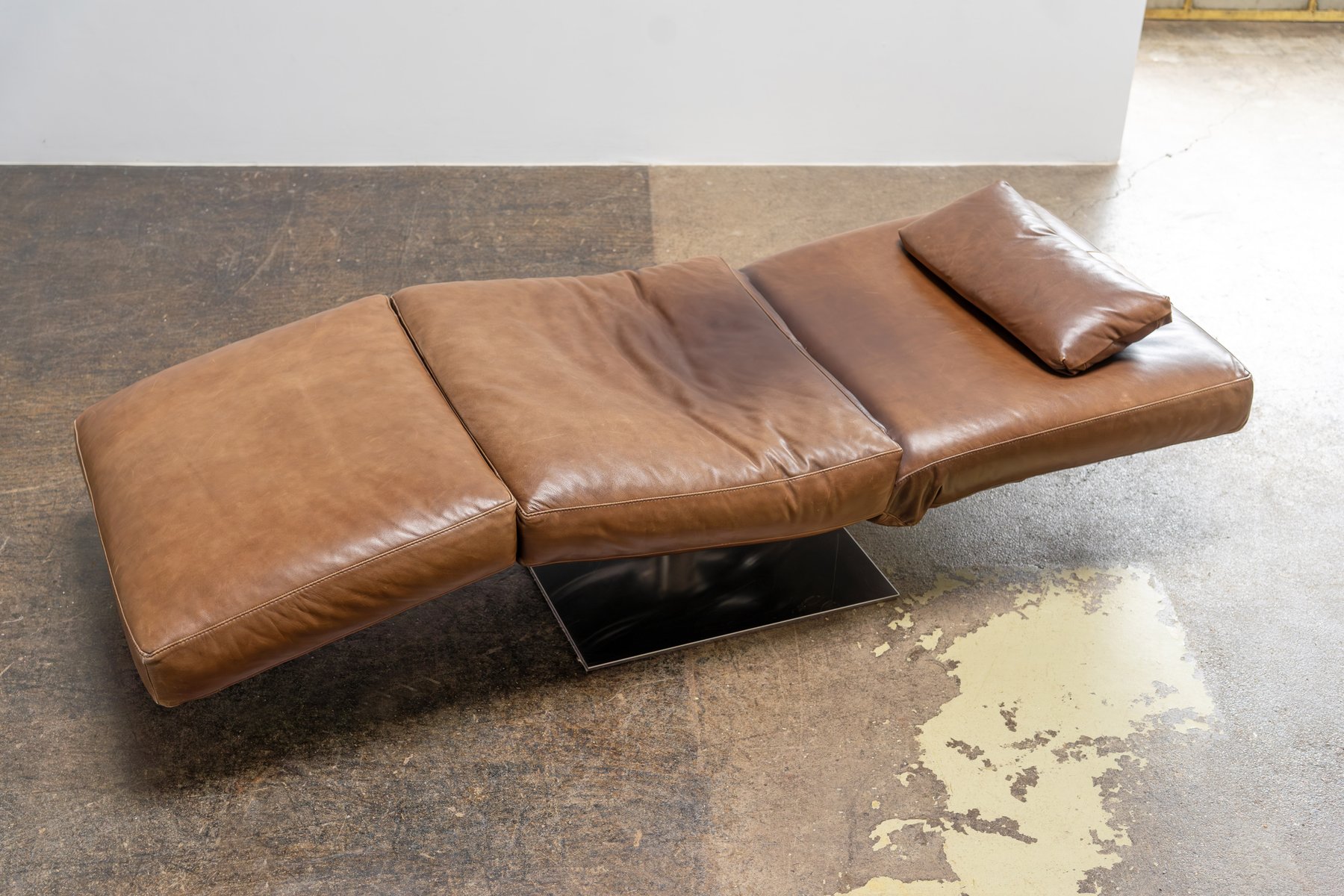 Zeta Chaise Lounge in Leather from Natuzzi, 2000s for sale at Pamono