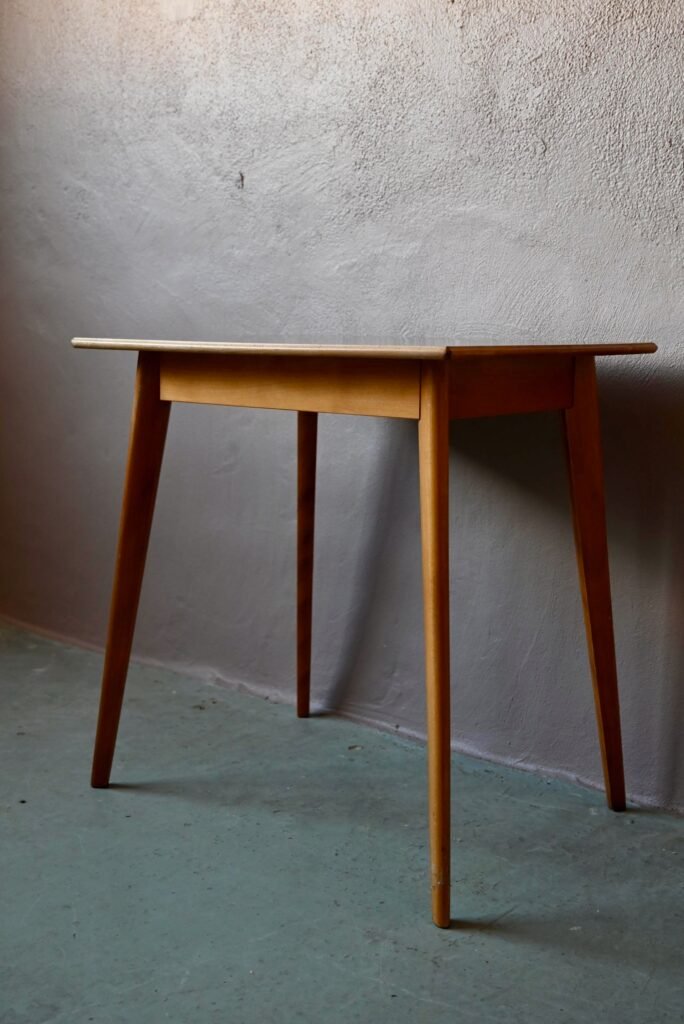 Small Vintage Scandinavian Dining Table with Compass Legs for sale at ...