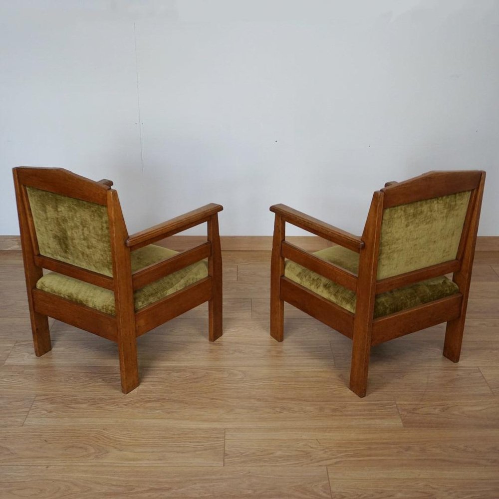 Set of Vintage Lounge Chairs, 1920s for sale at Pamono