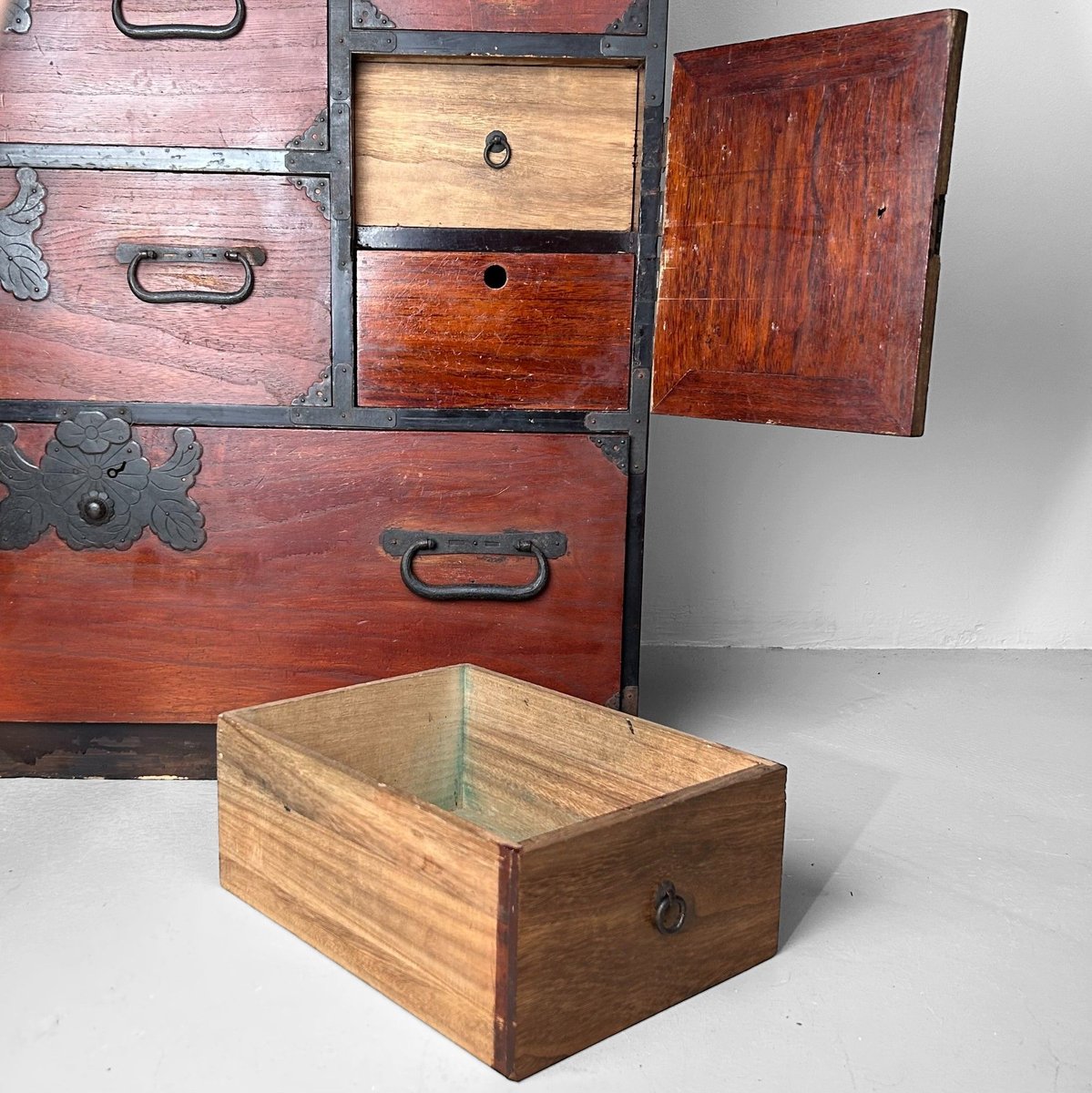 Antique Japanese Tansu Storage Cabinet with Secret Compartment, 1900s ...