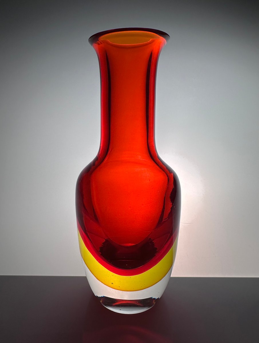 Murano Glass Vase by Flavio Poli for Seguso, 1950s for sale at Pamono