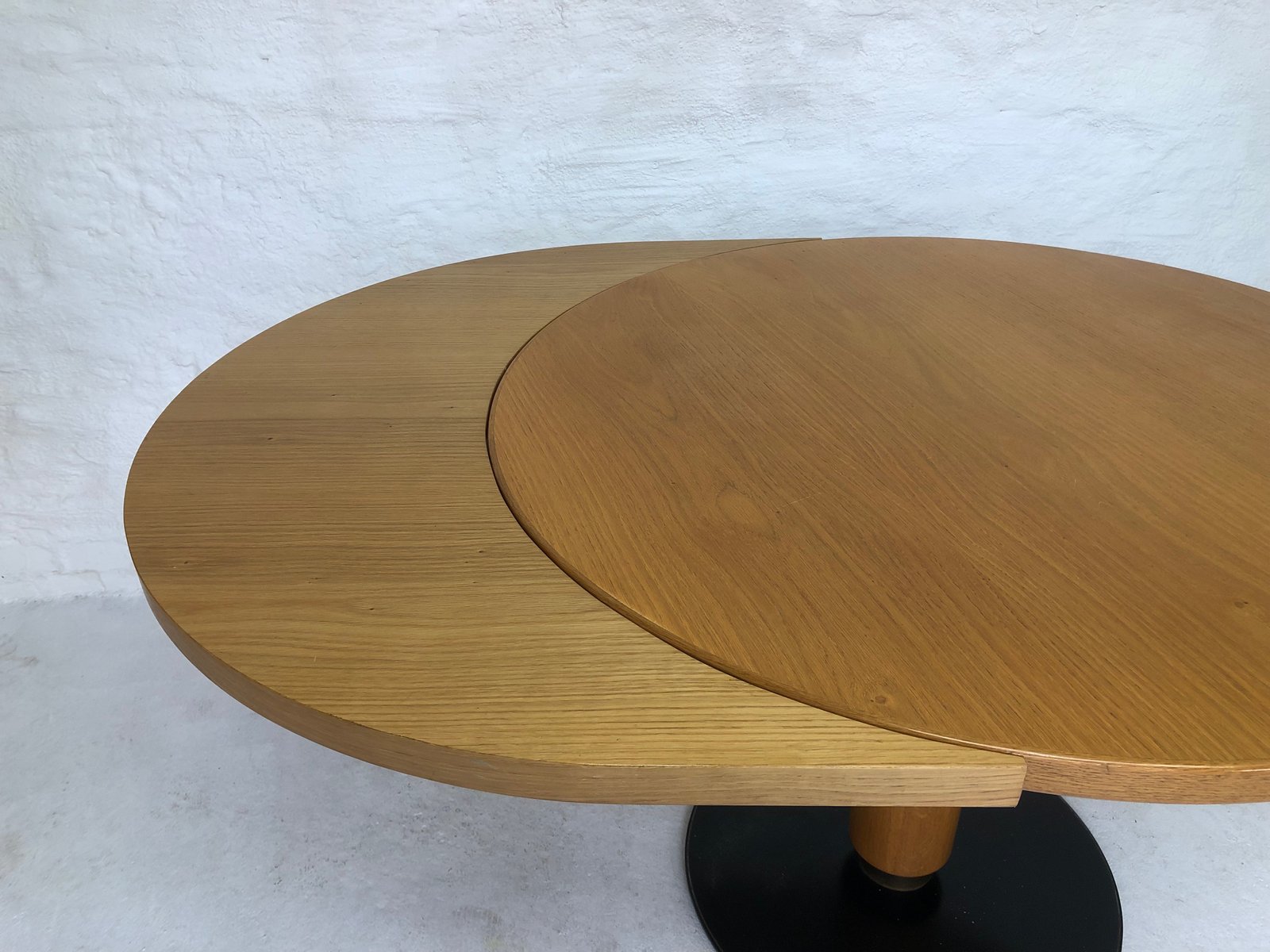 Round Dining Table with Removable Extension for sale at Pamono