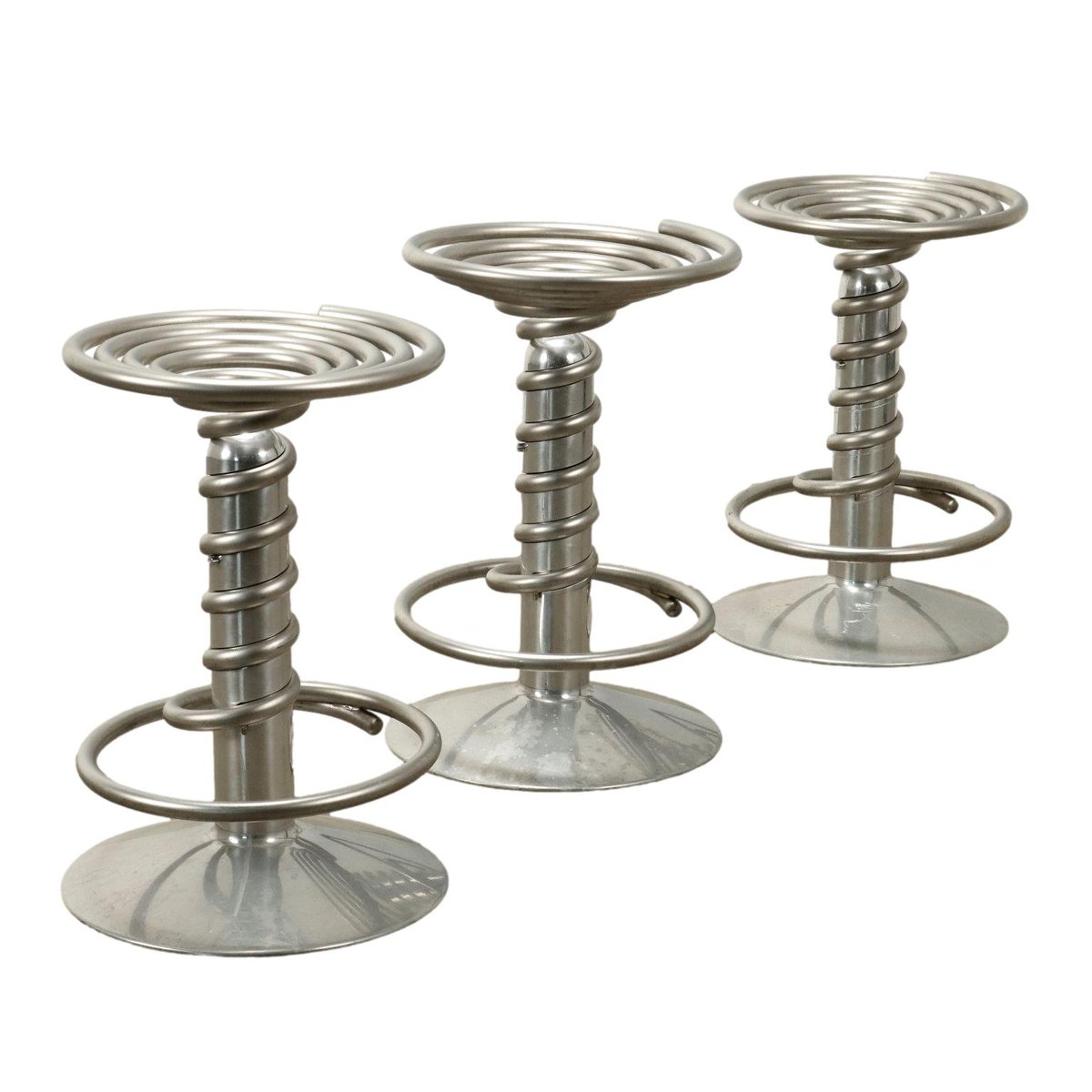 Vintage Screw Stools in Aluminium Metal attributed to Ron Arad for ...