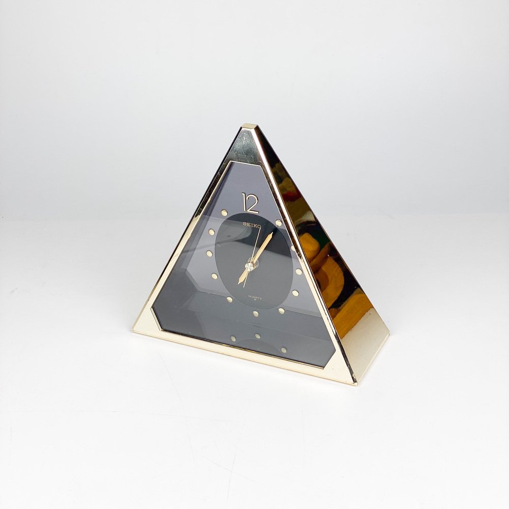 Triangular Mantle Clock from Seiko, 1990s for sale at Pamono