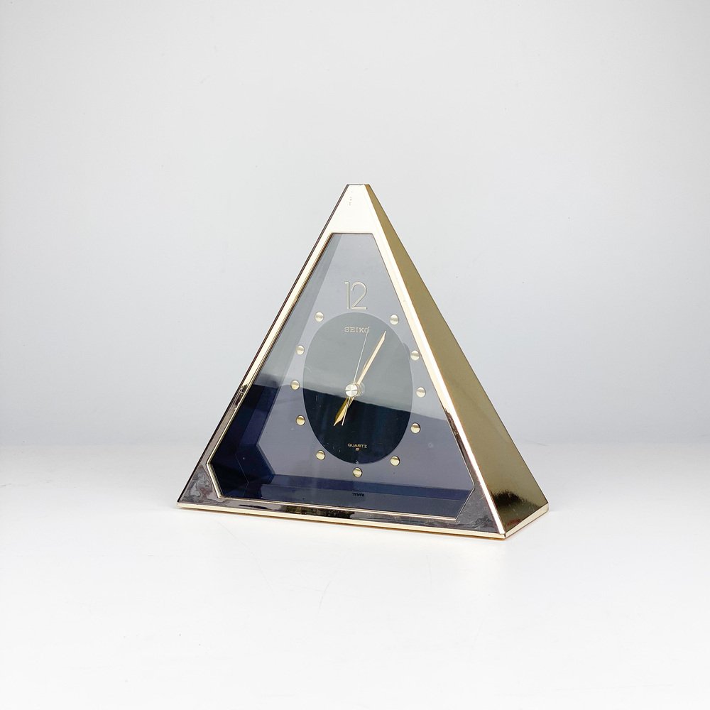 Triangular Mantle Clock from Seiko, 1990s for sale at Pamono