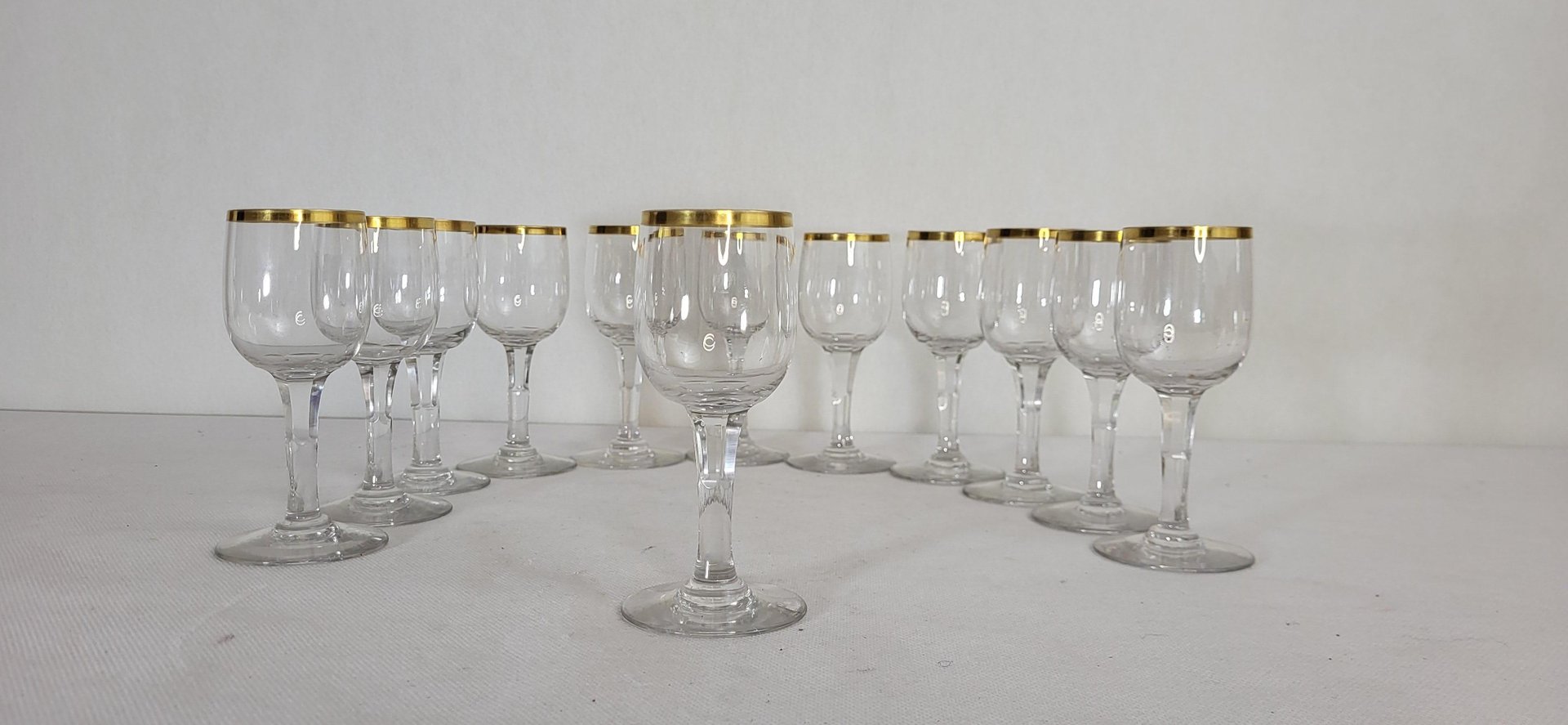 Crystal Port Wine Glasses, 1940s, Set of 12 for sale at Pamono