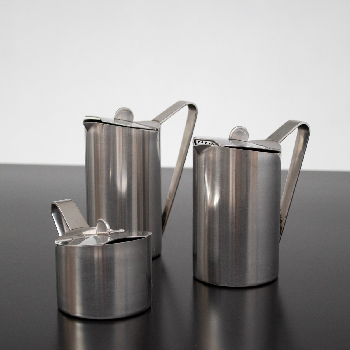 Stainless Steel Tea Service from Fratelli, 1970s, Set of 3 for sale at ...