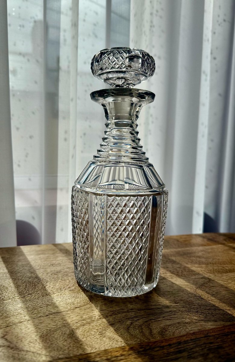 Irish George III Cut Glass Decanter, Early 19th Century for sale at Pamono