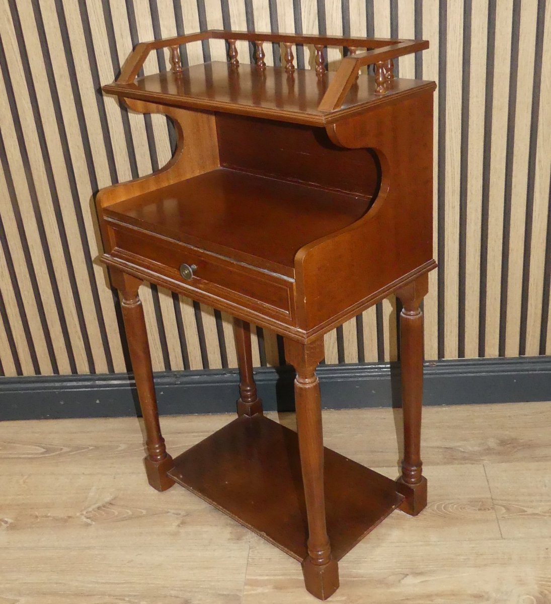 Hallway Telephone Side Table in Wood, 1970s for sale at Pamono