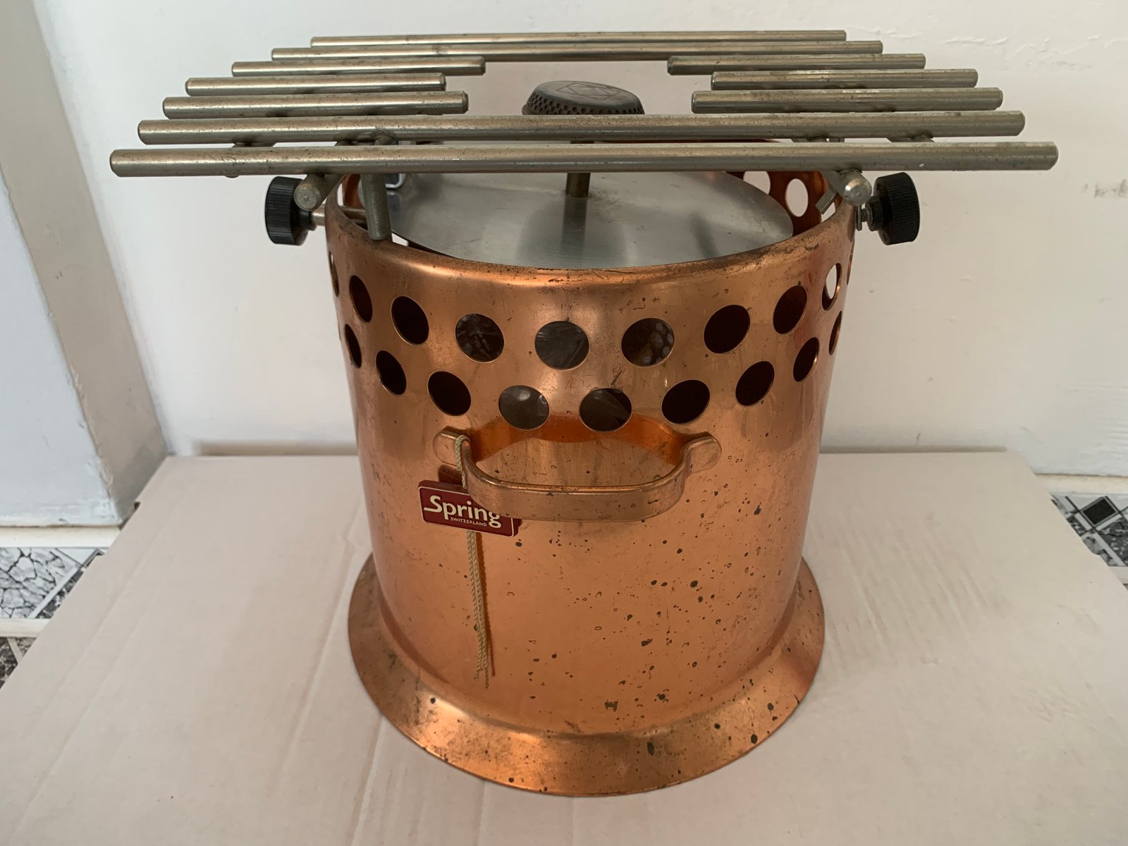 Swiss Copper Case with Cooker Burner from Spring,.1960s for sale at Pamono