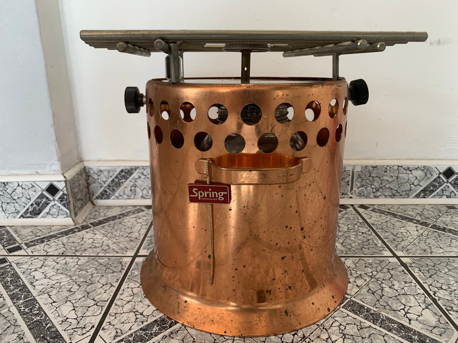 Swiss Copper Case with Cooker Burner from Spring,.1960s for sale at Pamono