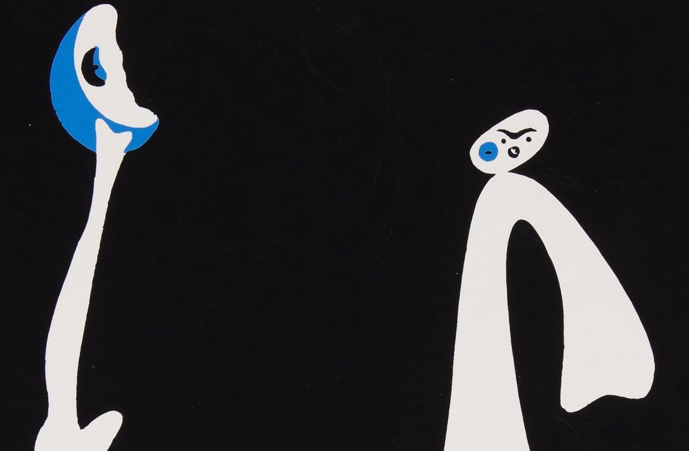 Joan Miro, Character in the Moonlight, Silkscreen for sale at Pamono