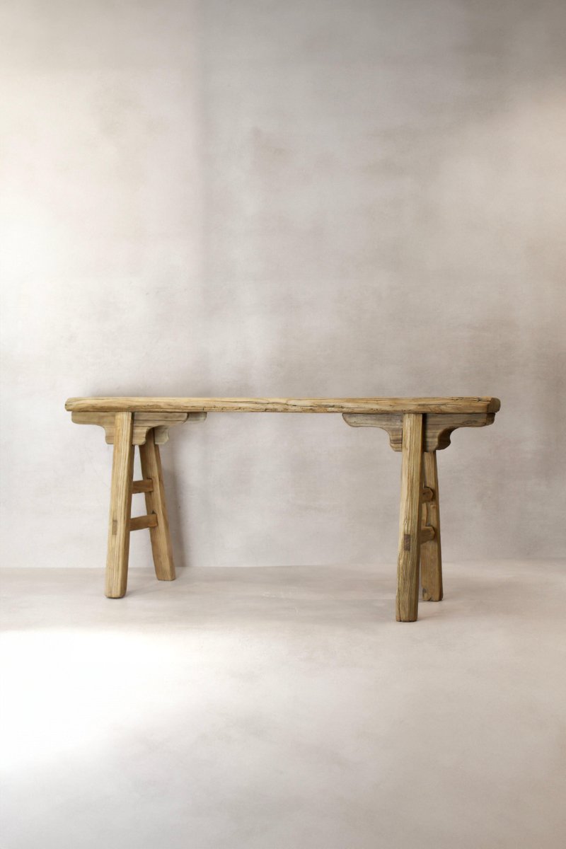 Antique Rustic Elm Bench for sale at Pamono