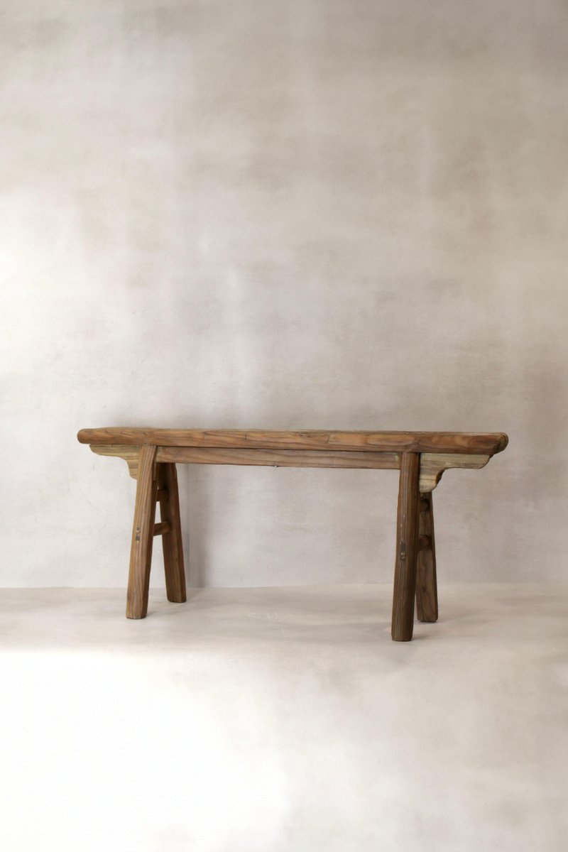 Antique Rustic Elm Bench for sale at Pamono