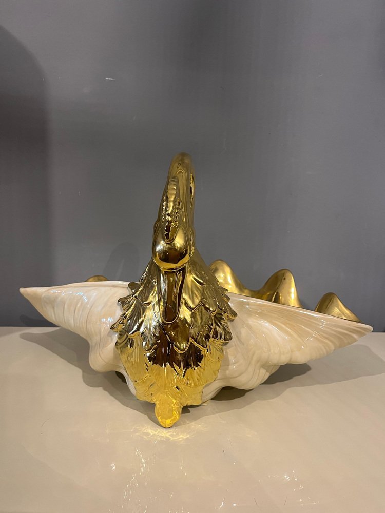 Gabriella Binazzi, Large Italian Swan Shell, 1970s, Ceramic for sale at ...