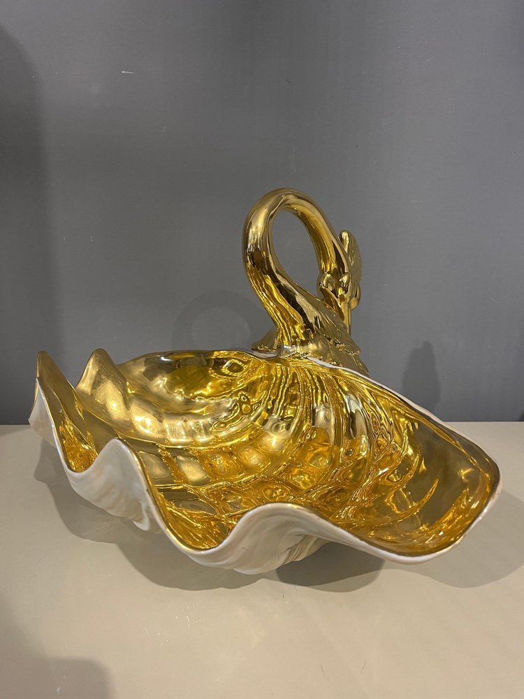 Gabriella Binazzi, Large Italian Swan Shell, 1970s, Ceramic for sale at ...