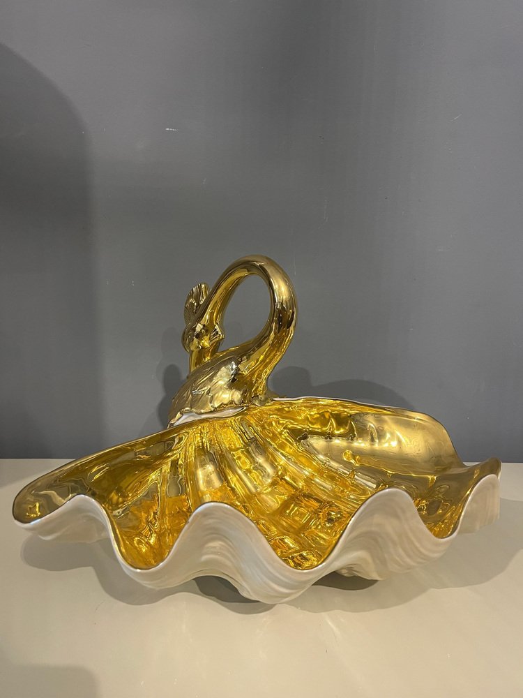 Gabriella Binazzi, Large Italian Swan Shell, 1970s, Ceramic for sale at ...